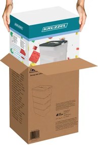 KRUZZEL Box na stavebnici se 3 úrovněmi - organizér na hračky - Kruzzel