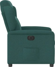 Elektrické polohovací křeslo tmavě zelené textil 3303120