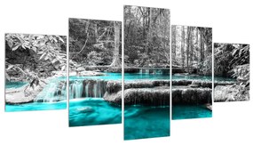 Zimní obraz řeky (150x80 cm)