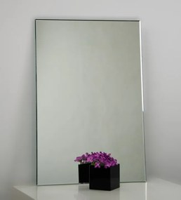 Amirro Zrcadlo na chodbu zeď do koupelny předsíně nalepovací s ozdobnou hranou GLOSSY 40 x 60 cm se strmou fazetou 713-021
