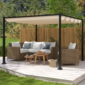Costway Pergola s posuvnou střechou Vodotěsný altán Zimní zahradní altán