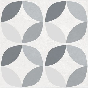Samolepicí pvc dlažba šedobílé ornamenty 2745056 | 30,4 x 30,4 cm | D-C-Fix