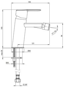 Deante Arnika, bidetová baterie, černá matná, DEA-BQA_N30M