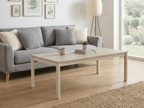Konferenční stolek FROST 120x60 cm krémový, dekor dub alpský