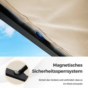 Costway Pergola s posuvnou střechou Vodotěsný altán Zimní zahradní altán