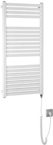 Aqualine Aqualine, TONDI-E elektrické topné těleso, rovné, 450x970 mm, 300 W, bílá, DE450T