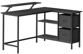 Rohový kancelářský stůl se dvěma boxy LWD098B56