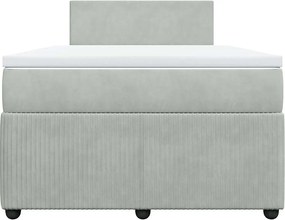 Box spring postel s matrací světle šedá 120x190 cm samet 3289980