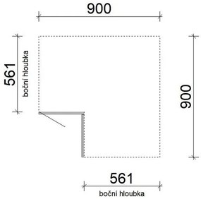 Nobilia 698.UDTE90.L Skříňka spodní rohová 90 cm dvoudveřová, dub