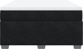 Box spring postel s matrací černá 140x200 cm samet 3285289