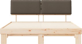 Rám postele s čalouněným čelem s čelo Taupe 180 x 200 cm 3398072