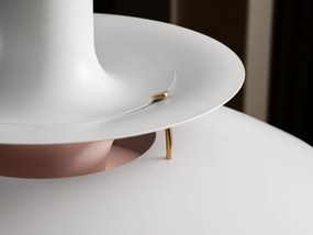 Louis Poulsen Závěsná lampa PH 5 White/Pale rose – výroční edice, růžová barva, bílá barva