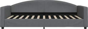 Válenda s přistýlkou a zásuvkami tmavě šedá 100 x 200 cm textil 3197230