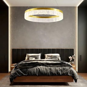 Toolight Toolight, LED závěsné osvětlení 80cm, 50W, 3000K, LHJ047-CP, zlatá lesklá, OSW-50022