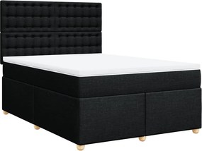 Box spring postel s matrací černá 160x200 cm textil 3291347