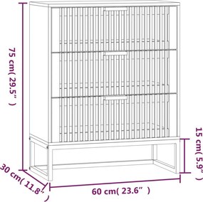 vidaXL Příborník 60 x 30 x 75 cm kompozitní dřevo [352113] Barva: Bílá