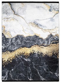 Černý módní koberec s abstraktním vzorem Šířka: 160 cm | Délka: 230 cm
