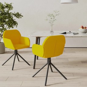 vidaXL Otočné jídelní židle 2 ks samet [344746] Barva: Hnědá
