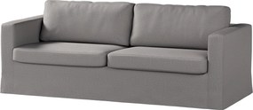Potah na pohovku IKEA  Karlstad 3-místná, nerozkládací, dlouhý barva šedá látka pletený vzor
