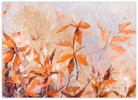 Obraz - Malované květiny (70x50 cm)