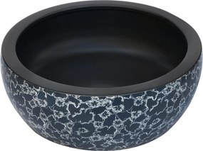 Umyvadlo na desku černé a modré kulaté Φ 41 x 14 cm keramika 155065