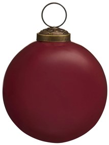 Ib Laursen Vánoční baňka Ornament Red, červená barva, sklo