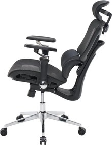 Kancelářská ergonomická židle PORTE II — síťovina, černá