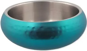 DOG FANTASY Miska s dvojitou stěnou tyrkysová 18 cm / Miska pro psy /