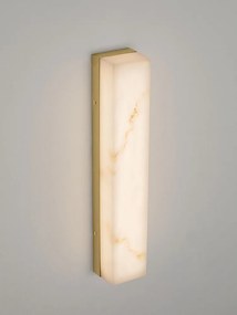 Bílé/v mosazné barvě LED nástěnné svítidlo v dekoru kamene Shado – Nova Luce