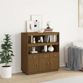 vidaXL Skříň highboard medově hnědá 100x40x108,5 cm masivní borovice