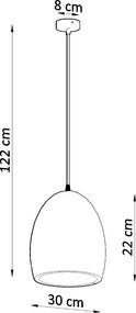 Sollux Lighting Keramická závěsná lampa FLAWIUSZ