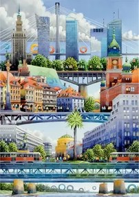 GOOD LOOT Puzzle Imagination: Tytus Brzozowski - Warsaw bridges / 1000