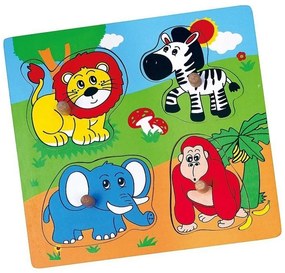 Viga Dřevěné puzzle Zvířátka ze ZOO