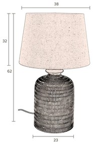 Béžová stolní lampa s lněným stínidlem Russel - Dutchbone