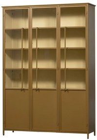 Kovová vitrína v hořčicové barvě 140x200x44 cm Exhibit – WOOOD