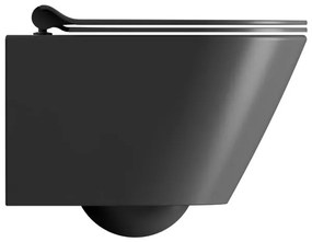 GSI KUBE X závěsná WC mísa, Swirlflush, 36x50cm, černá dual-mat 941626