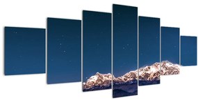 Obraz hor a noční oblohy (210x100 cm)