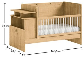 Čilek Dětská rostoucí postýlka Mocha Baby (70x115-70x145 cm) + matrace