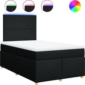 Box spring postel s matrací černá 120x190 cm textil 3293514