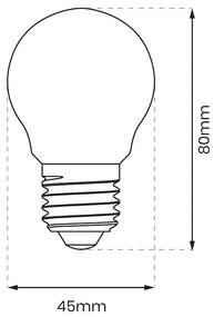 Dekorační LED žárovka E27 neutrální 4000k 4w 470 lm