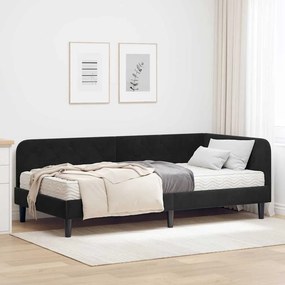 Rohový rám postele Černý 90 x 200 cm samet 3394159