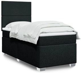 Box spring postel s matrací černá 80 x 200 cm textil 3292610