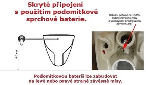 CREAVIT TP328 závěsný WC + bidet 2v1