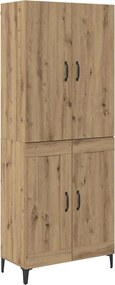 Vysoký bufet Artisanový dub 69,5 x 34 x 180 cm Kompozitní dřevo 3403587