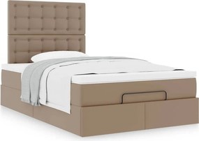 Osmanský rám postele s matrací cappuccino 120x200cm umělá kůže 3313000