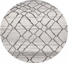 Kulatý koberec SARI H072B bílý Rozměr: průměr 130 cm