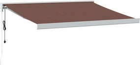 Automatická zatahovací markýza hnědá 350 x 250 cm 3215729