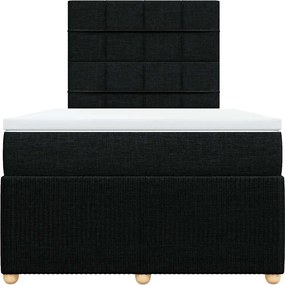 Box spring postel s matrací černá 120x190 cm textil 3294297