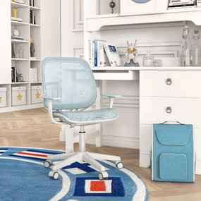 Costway Výškově nastavitelná dětská otočná židle s brzdou sedadla, ergonomická
