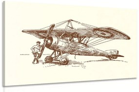 Obraz retro letadlo Varianta: 120x80